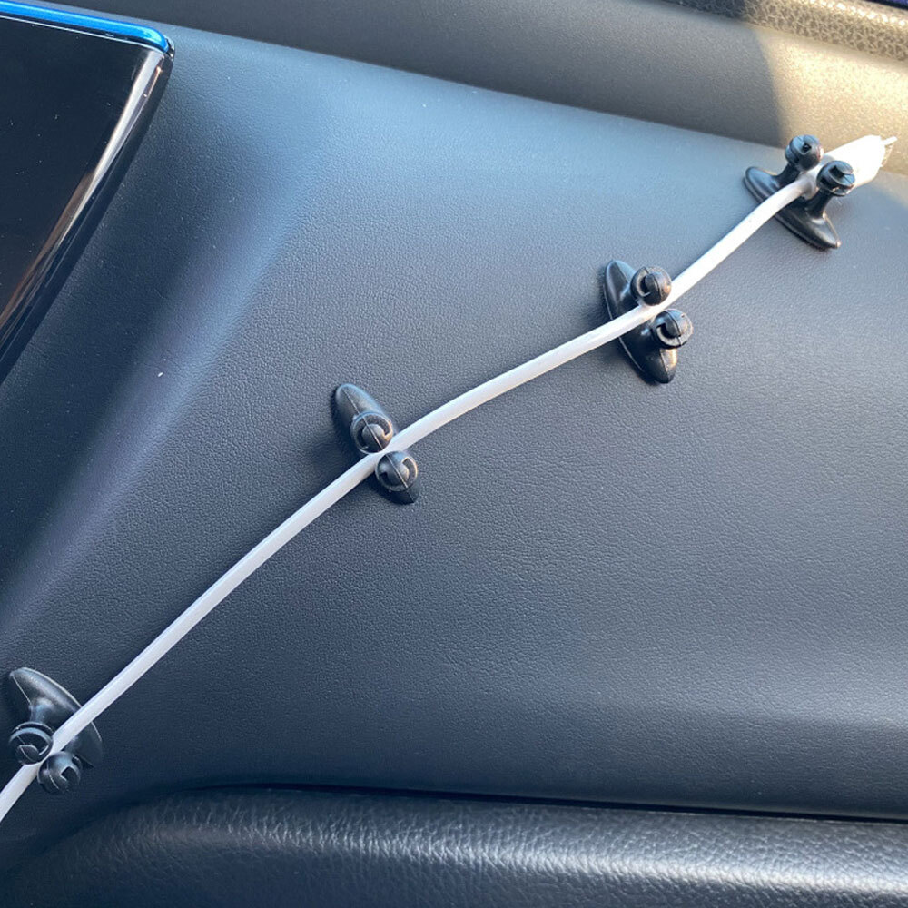 10x Car Wire Cable Holder Tie Clip Organizer Charger Line Clasp Car ...