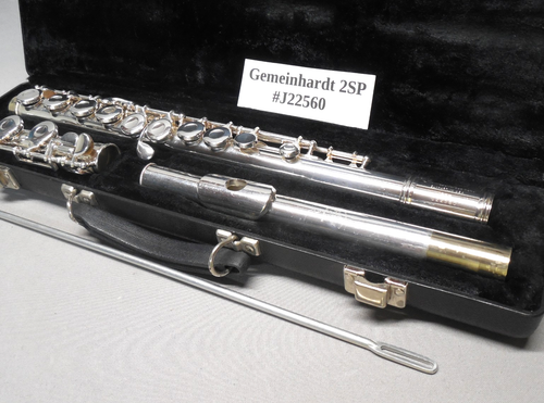 Gemeinhardt 2SP Silver Plated Flute W/ Case - New Pads, Polished ...