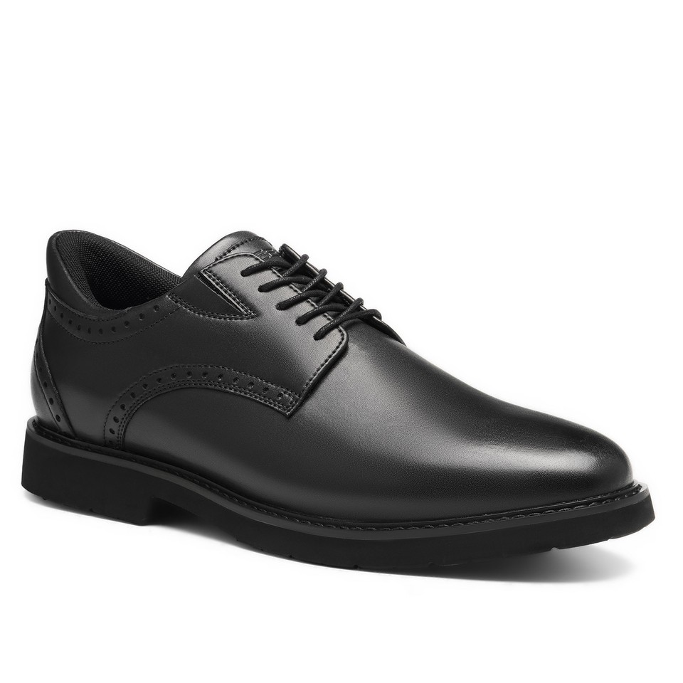 HEEZ Men's Dress Shoes Split Leather Casual Oxfords Lightweight Dress ...