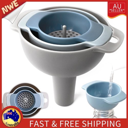 4 in 1 Funnels Multi-use Small Kitchen Funnel with Removable Strainer ...