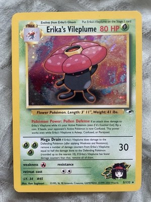 Pokemon Erica’s Vileplume Holo Rare LP Erica's Gym Heroes Set WOTC | eBay