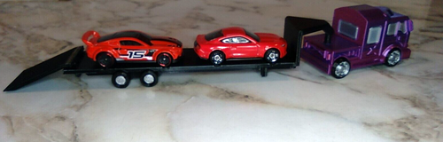 GOOSENECK FLATBED TRAILER with SEMI & LOADING RAMP HITCH 1:64 SCALE | eBay