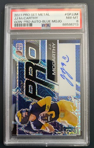 JJ McCarthy 2023 Leaf Pro Set Metal Auto Autograph /15 Goin' Pro PSA ...