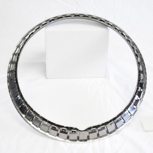 SET OF 4 15" CHROME Steel Wheel Trim Rings Beauty Rims Ring Rim Bands 1 ...