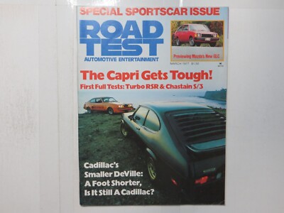 ROAD TEST MAGAZINE-MARCH 1977-MAZDA GLC-CAPRI-TURBO RSR-CHASTAIN 3E | eBay