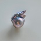 Rare Silver Gray 19x29mm Baroque Fresh Water Pearl Nucleus Loose Bead ...