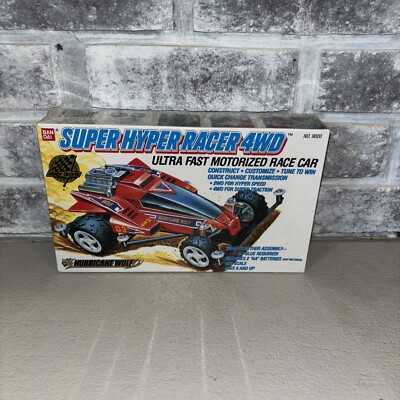 NEW, SEALED BANDAI 1989 Super Hyper Racer 4WD HURRICANE WOLF Motorized ...
