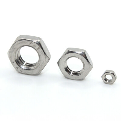 M12 HALF NUTS THIN HALF LOCK NUT A2 STAINLESS STEEL DIN 439 LOCK NUT ...