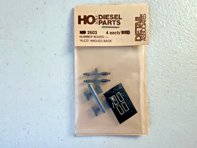 Detail Associates #2603 HO Number Board-Alco Angled Back (pkg of 4 ...