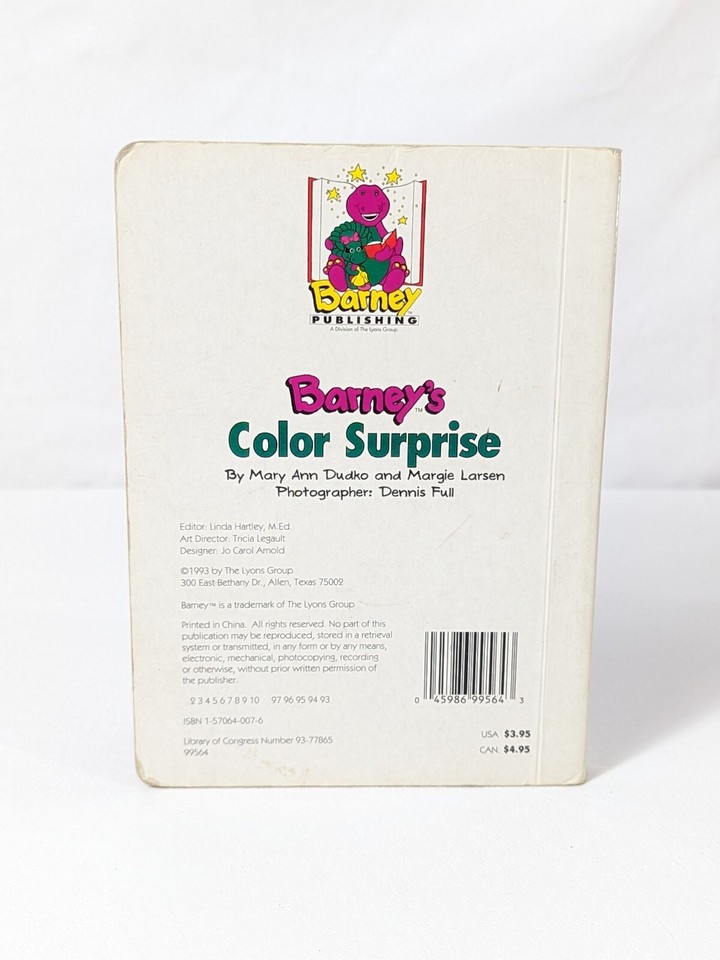 Barney's Color Surprise - Mary Ann Dudko, 1570640076, board book ...