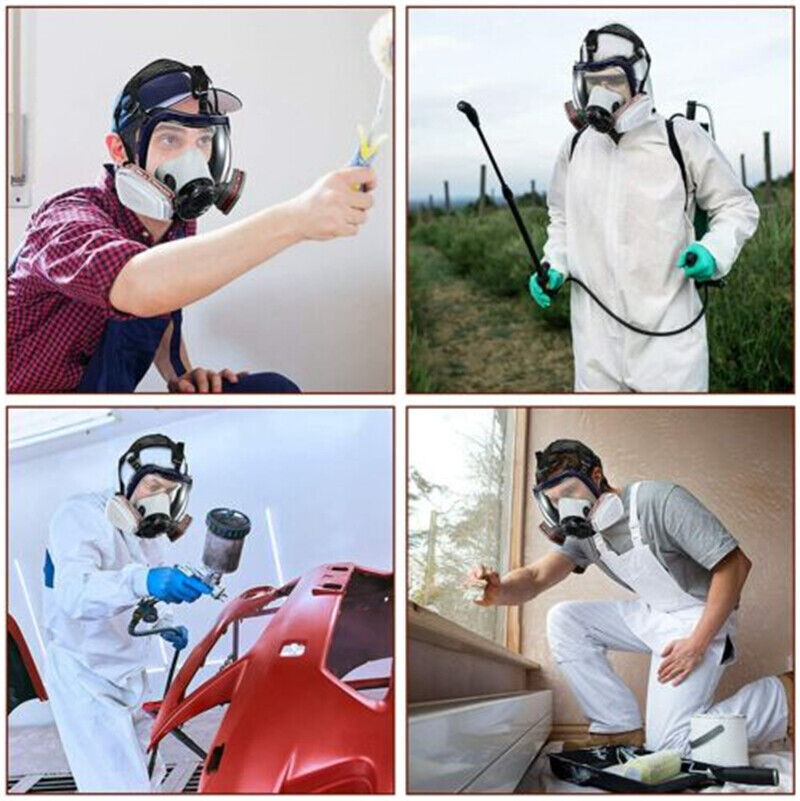 17IN1 6900 Large Respirator Gas Mask Spraying Painter Painting PPE Full ...