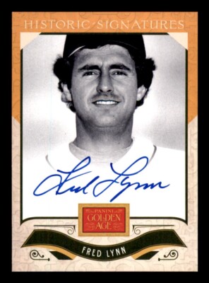 2012 Panini Golden Age Historic Signatures #FL Fred Lynn Autograph Card ...