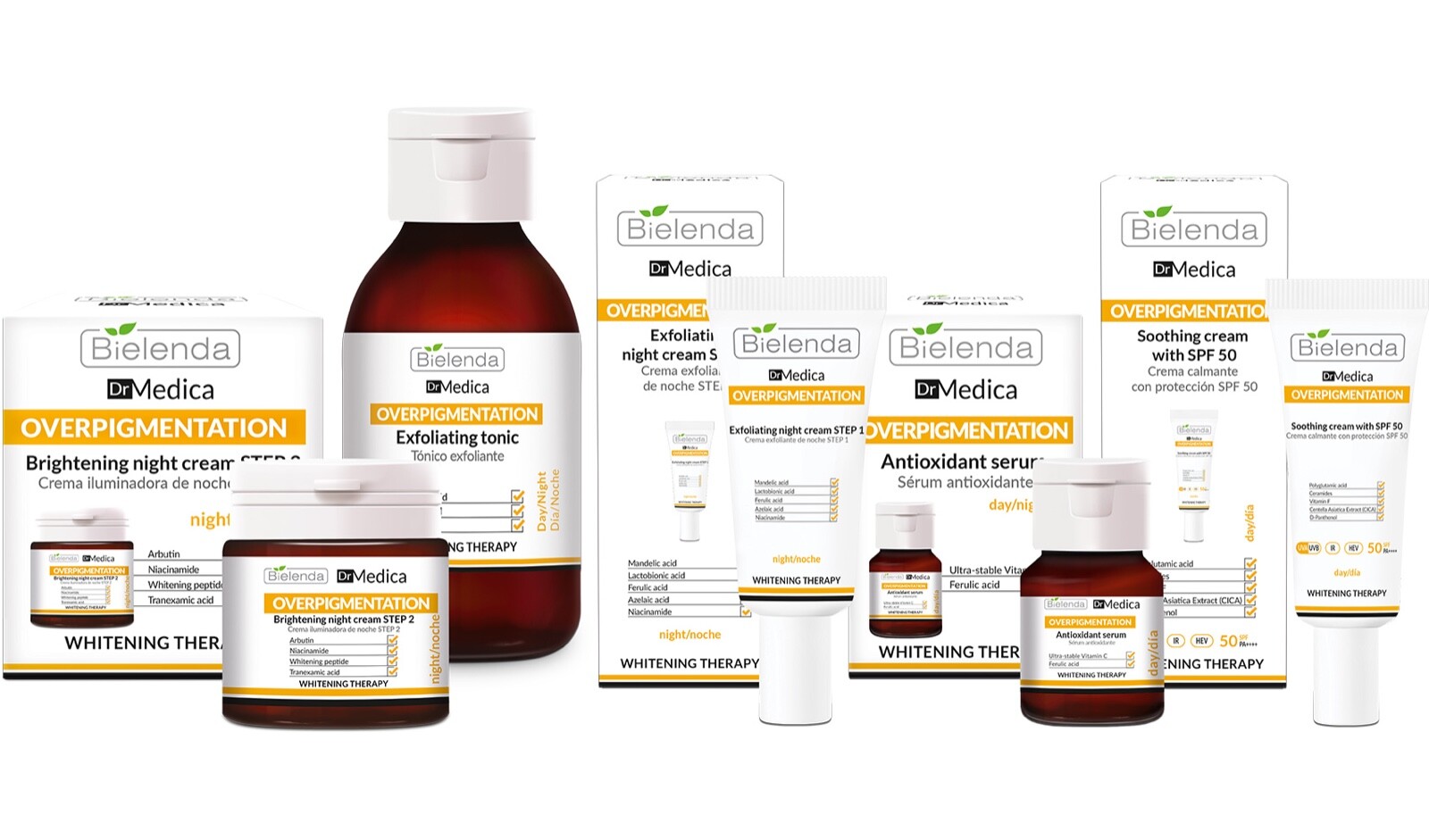 Bielenda Dr Medica Overpigmentation Brightening Cream, Serum or Toner ...
