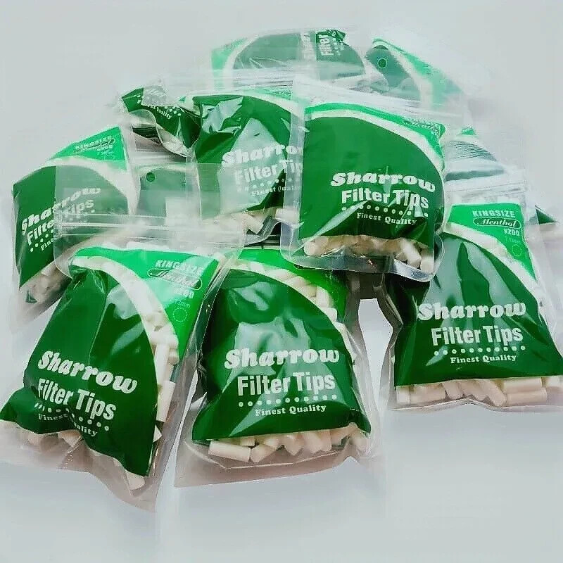 NEW SHARROW KING SIZE MENTHOL FILTER TIPS CIGARETTE SMOKING ROLLING ...