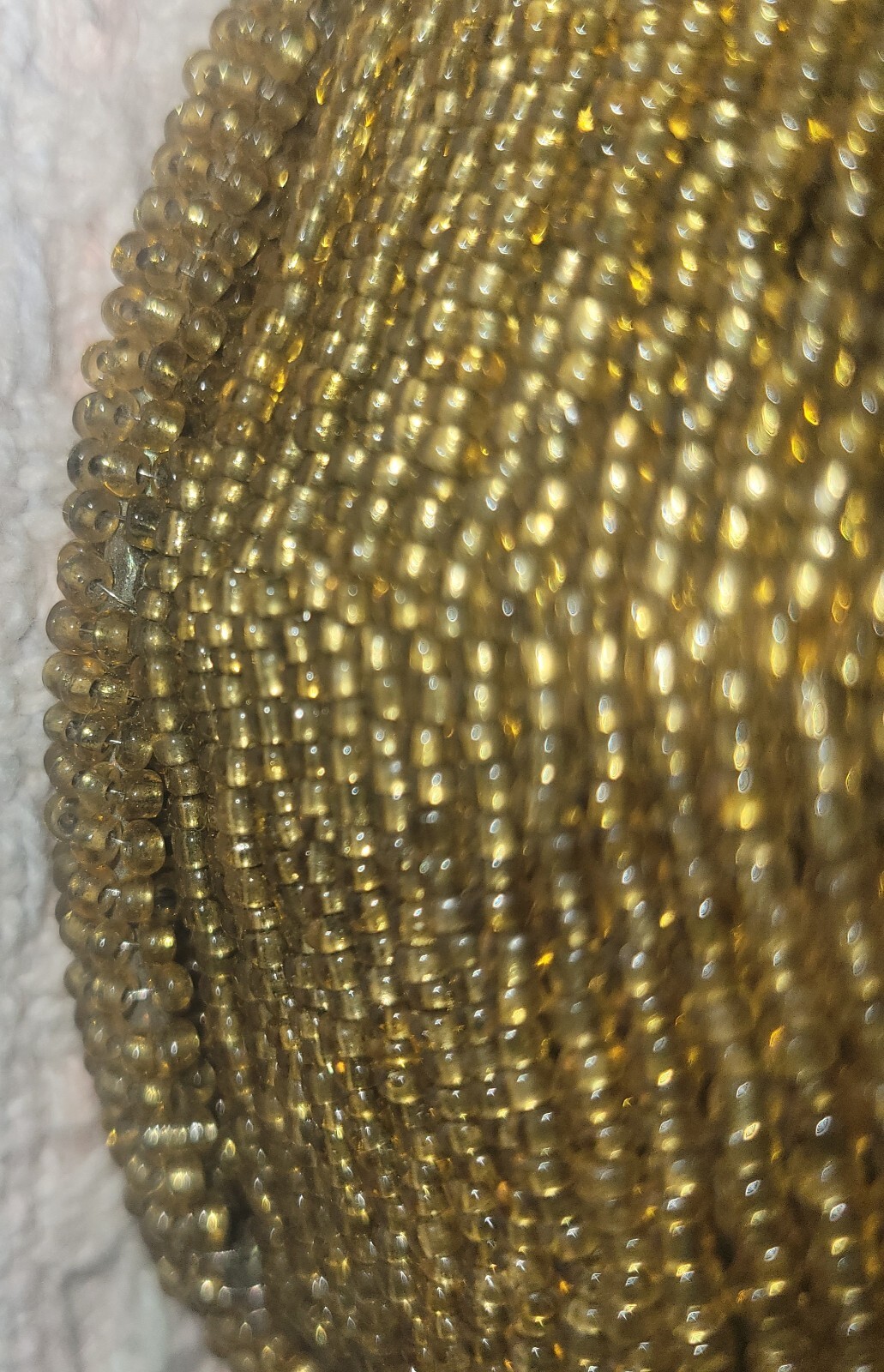 Small Beaded Lamp Shade Thick Wire Support 4 1/4" Tall, Bottom Is 5.5 ...