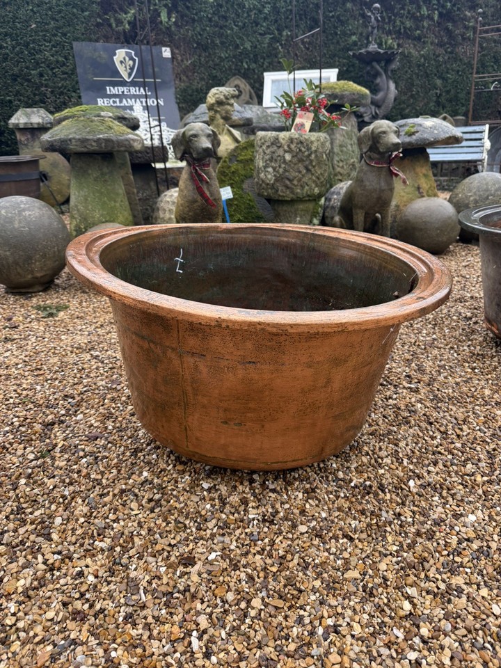 Large Victorian Copper Bowl Planter 19th Century Copper 720mm | eBay UK