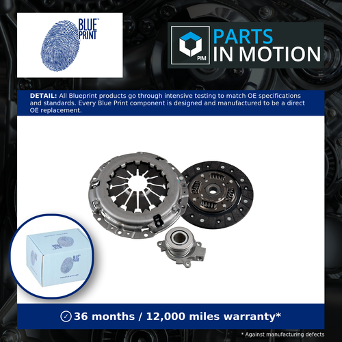 Clutch Kit 3pc (Cover+Plate+CSC) 202mm ADK83076 Blue Print 71742178 ...