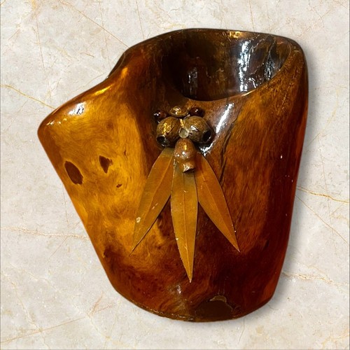 Mid Century Handcrafted Bimble Box Eucalyptus Wooden Organic Vase | eBay