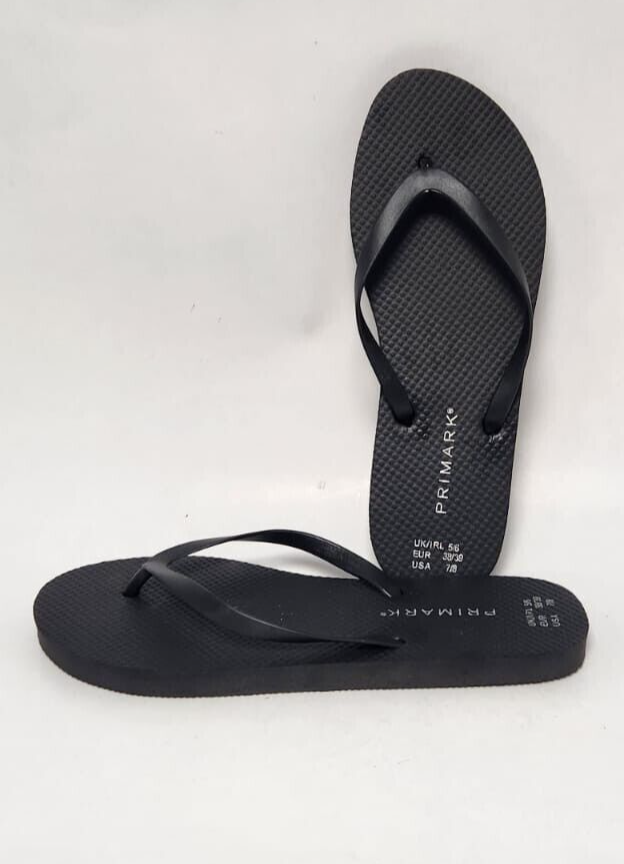 Primark Summer Slipper for Women Plain Black & White Flip Flop Beach ...