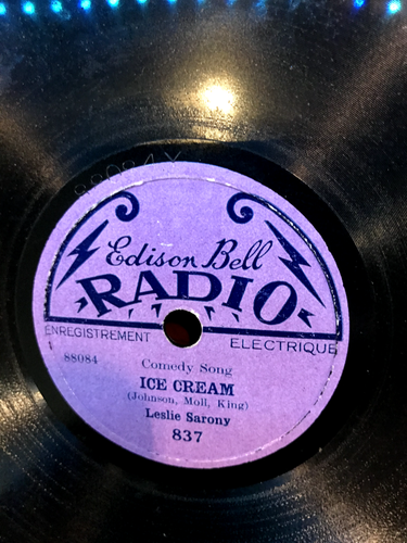 Edison Bell Radio 8" Record-#837, 78Rpm V-Surface noise, Aged worn, 4 ...