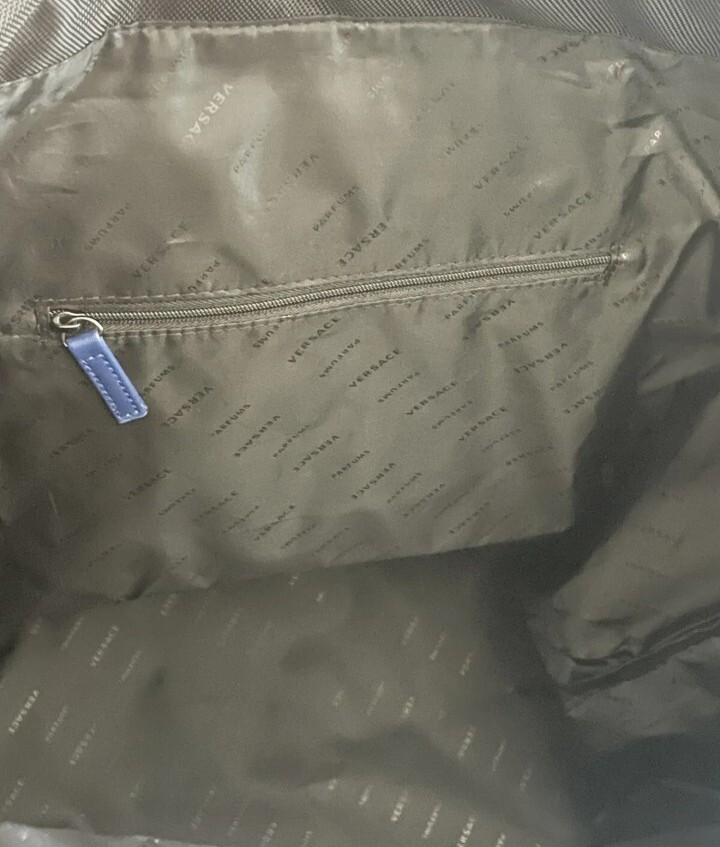 Versace Parfums X-Large Unisex Medusa Blue/Black Rucksack Weekend Gym ...