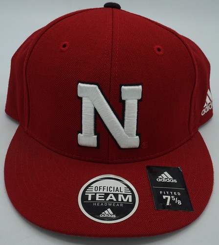 NCAA Nebraska Cornhuskers Blackshirts Adidas Adult Fitted Cap Hat NEW ...