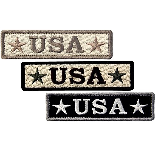 Hook & loop badges Embroidered patches USA Tactical Patch For Clothing ...