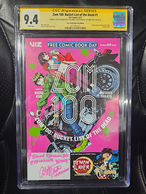 FCBD Zom 100/Demon Slayer CGC 9.4 SS Auto ABBY TROTT with Inscription ...