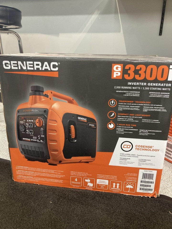 Generac GP3300i 3300W Gas-Powered Inverter Generator G0071532 | eBay