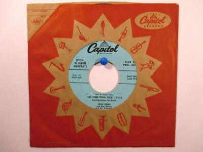 Louis Prima Sam Butera Capitol PRO 680 Special DJ "Las Vegas Prima ...