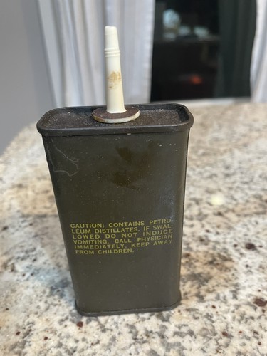 Vintage US Military 0-192 PL-MED Weapons Oil Can Lubricant 4 oz Mancave ...