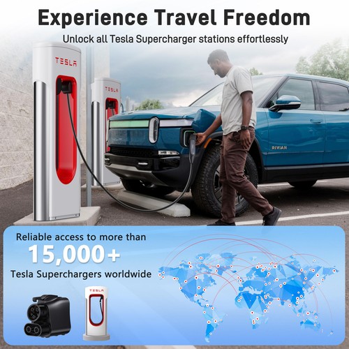 NACS to CCS1 Tesla Supercharger Adapter 500A/1000V 250KW DC Ford Rivian ...