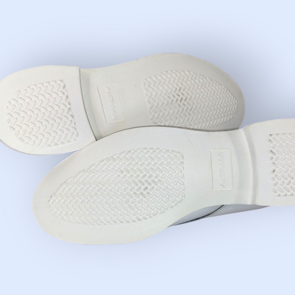 ALTAMA White Leather Uniform Oxford Dress Shoes Mens Sz 11.5D Military ...