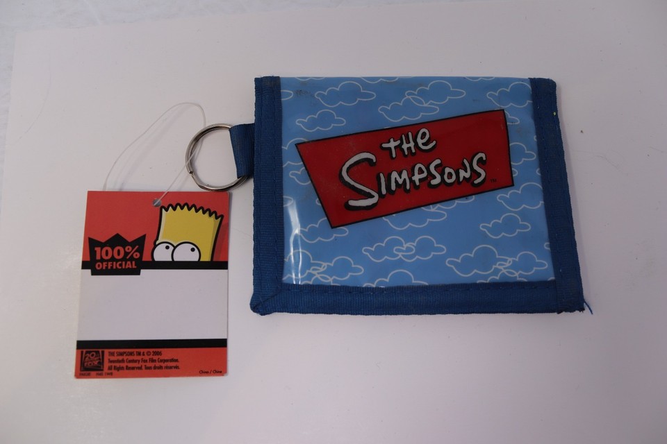 2006 Fox The Simpsons Blue Bifold Wallet Oooooo! Flamey Homer | eBay