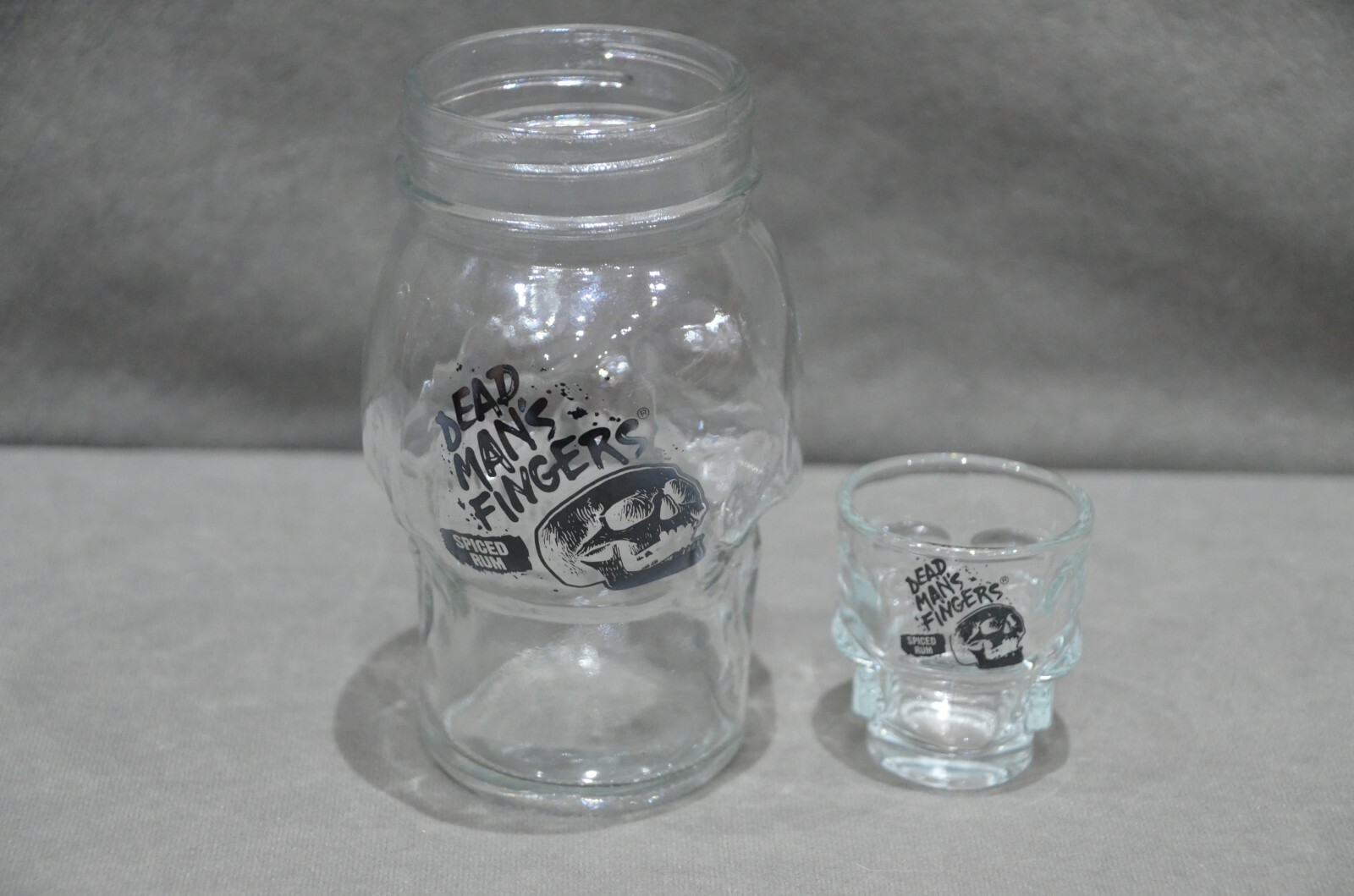 Dead Man's Fingers Spiced Rum Skull Head 1x Tankard & 1x Shot Glass ...