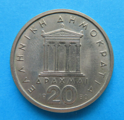 Münze Griechenland Drachmen 20 Apaxmai 1980 | eBay.de