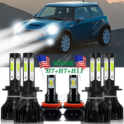 For Mini Cooper 2003-2006 2007 Combo LED Headlight+Fog Light 6× Bulbs ...
