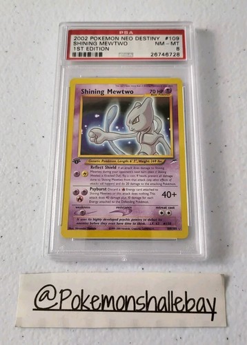 Shining Mewtwo 109/105 1st Edition - Neo Destiny *PSA 8-NM-MT* Holo ...
