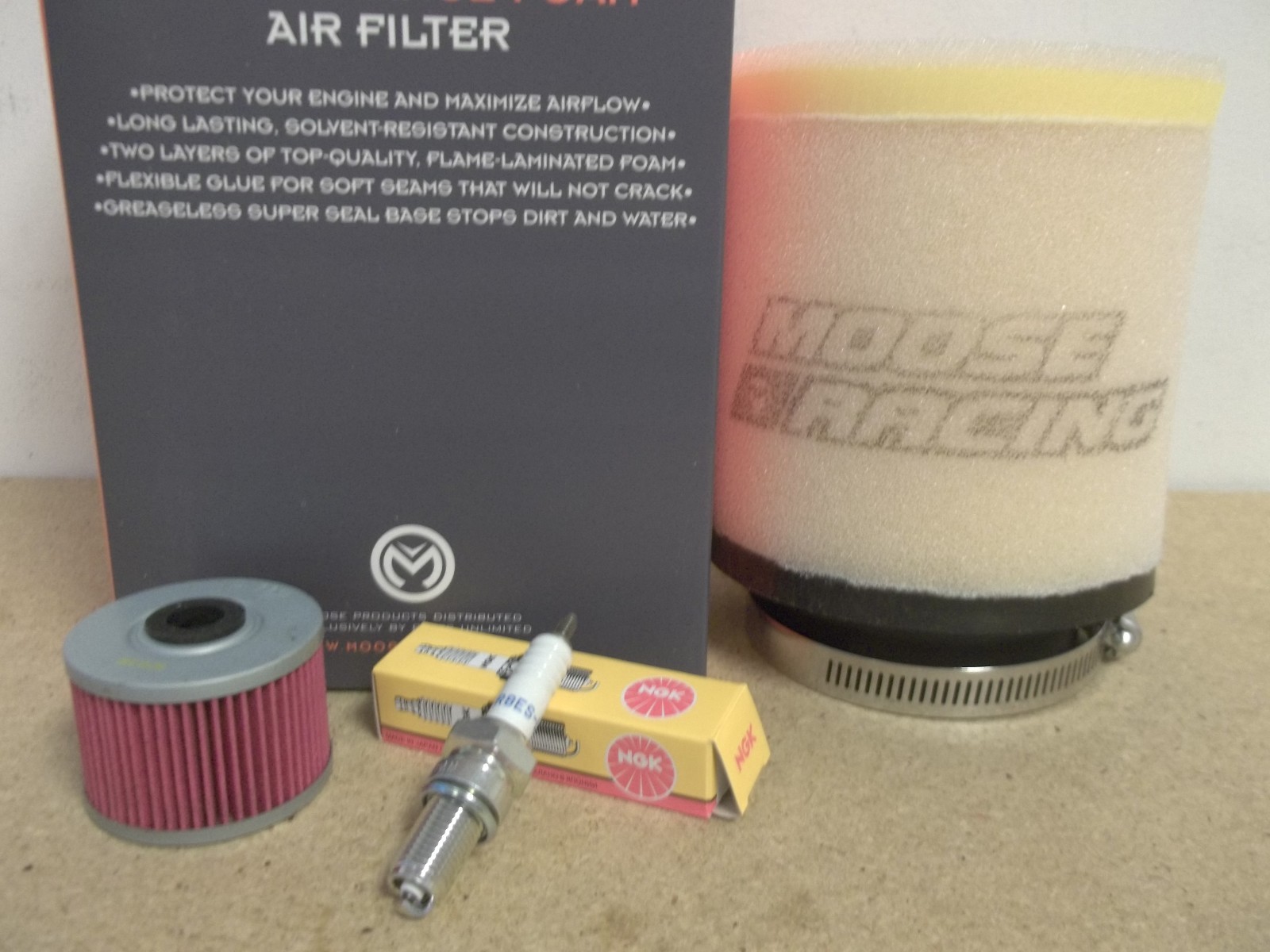 Tune Up Kit Spark Plug Oil + Air Filter Honda TRX300EX TRX 300EX X ...