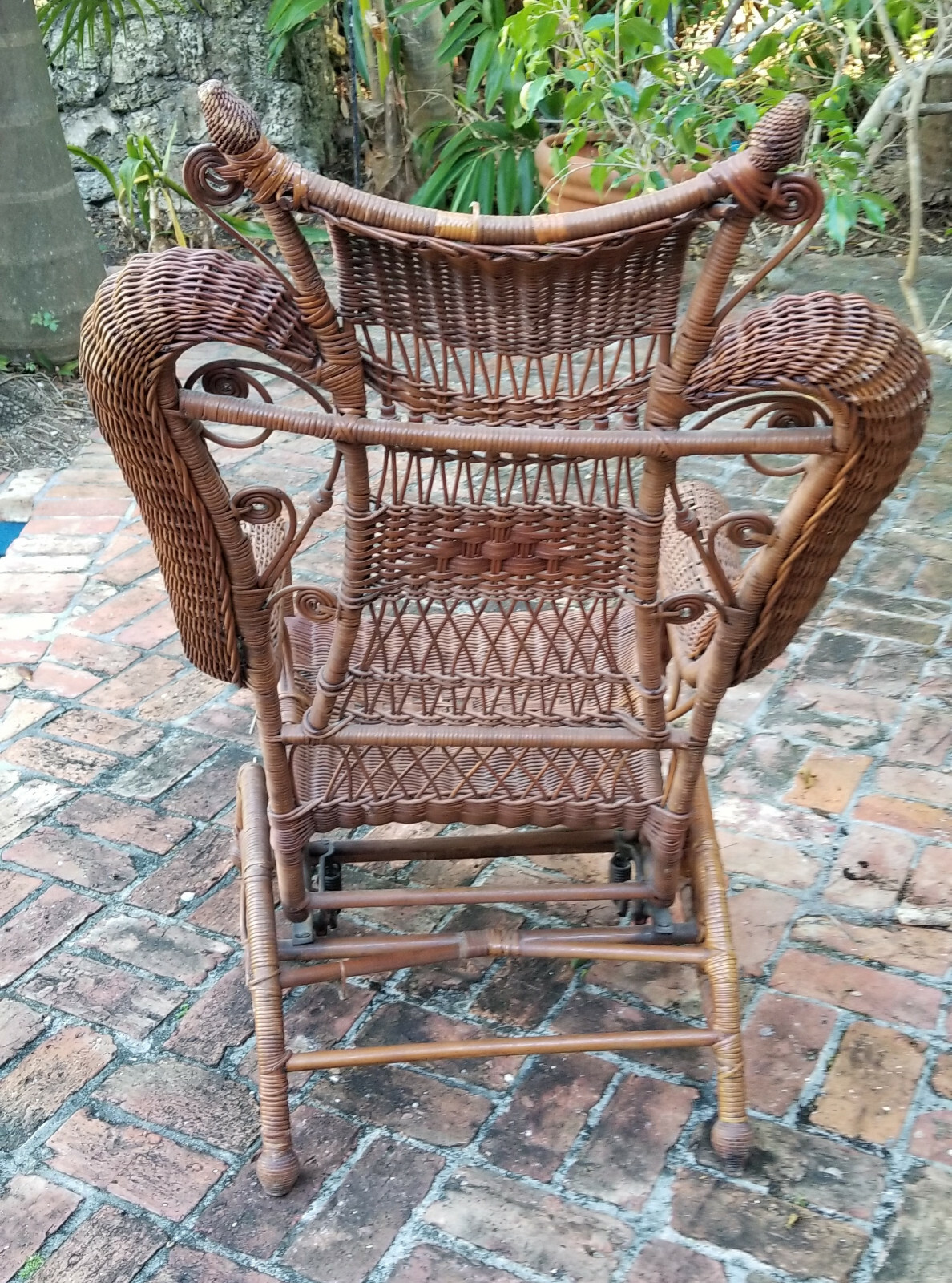 ANTIQUE VICTORIAN 1895 WAKEFIELD WICKER PLATFORM ROCKER CHAIR | eBay