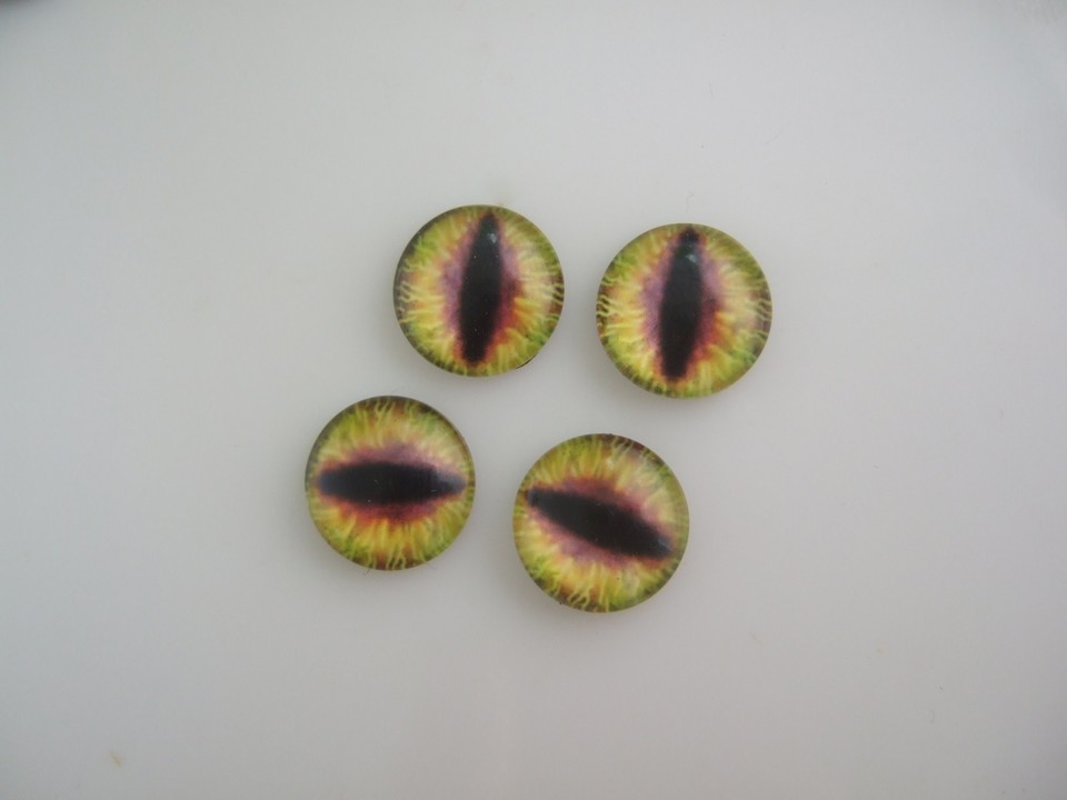 20pcs 12mm Round Dragon Eyes Glass Cameo Cabochons Jewellery Craft ...