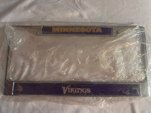 Minnesota Vikings Chrome Metal License Plate Frame, New | eBay