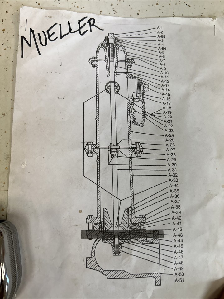 MUELLER FIRE HYDRANT PART A-14 Pumper Nozzle Bronze A-16 O-Ring 4” NST ...