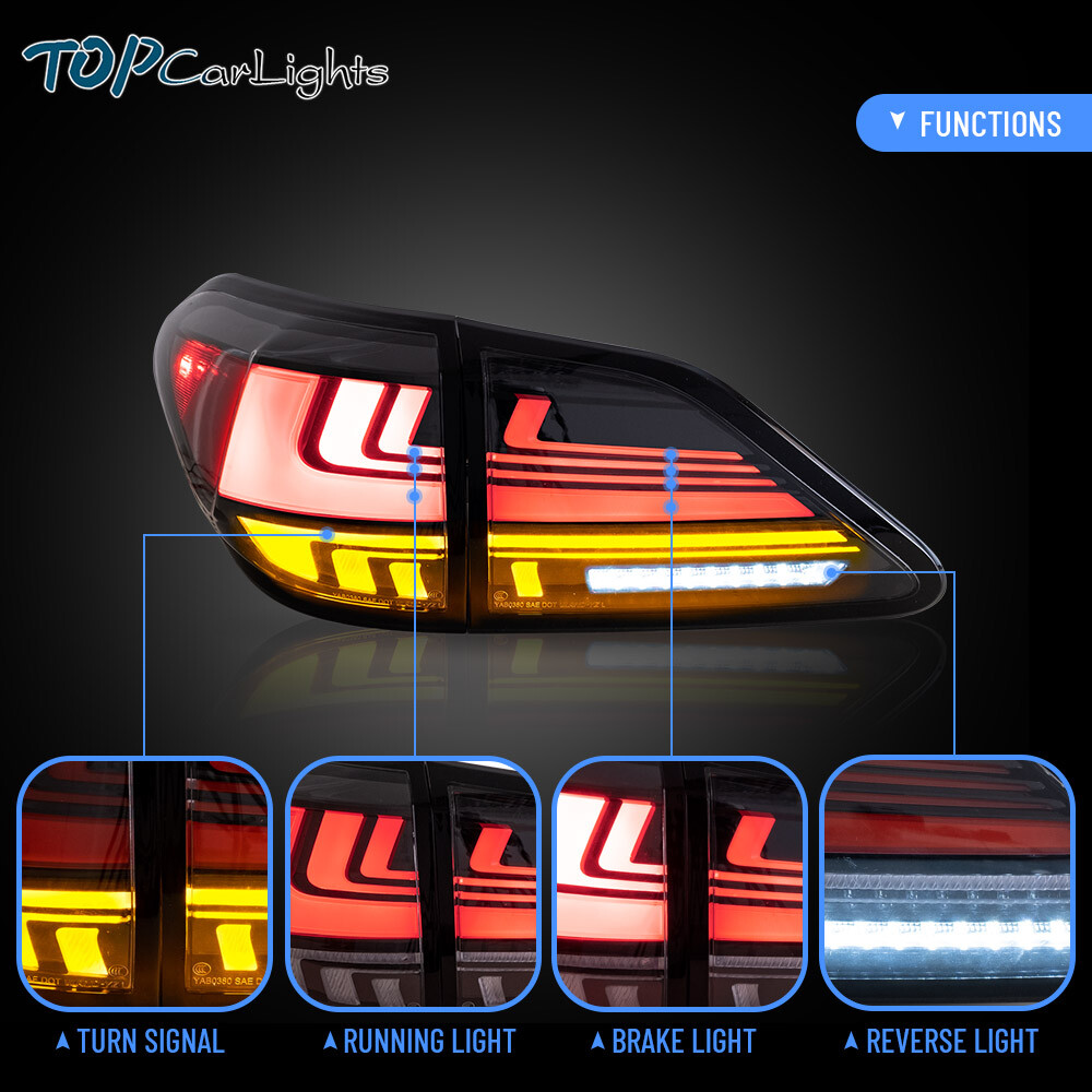 VLAND Full LED Headlights+Tail Lights For 2013-15 Lexus RX 350 450H w ...