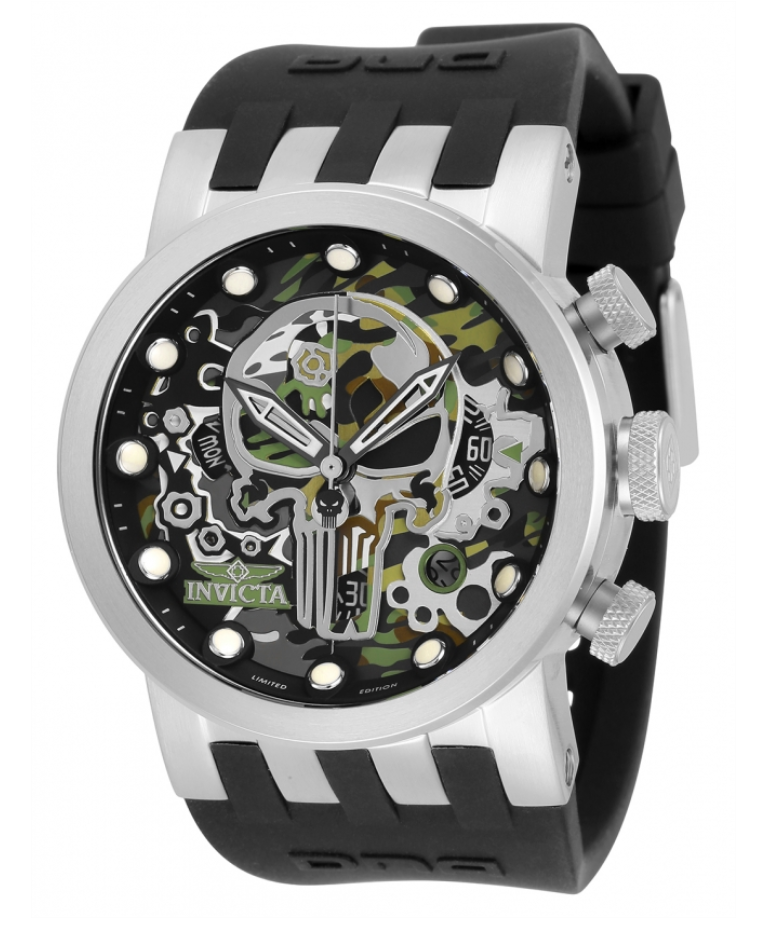 Invicta Marvel Punisher Men's 46mm Limited Ed Swiss Chronograph Watch ...