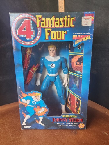 Vtf 1994 Toy Biz Fantastic Four Johnny Storm Deluxe Edit 10" Action ...