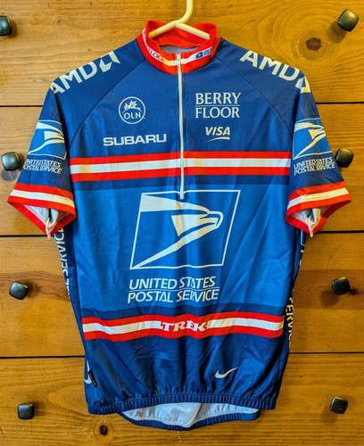 Vtg Nike Dri-Fit USPS Post Office Trek 1/2 Zip Cycling Jersey sz M *PRISTINE!* | eBay