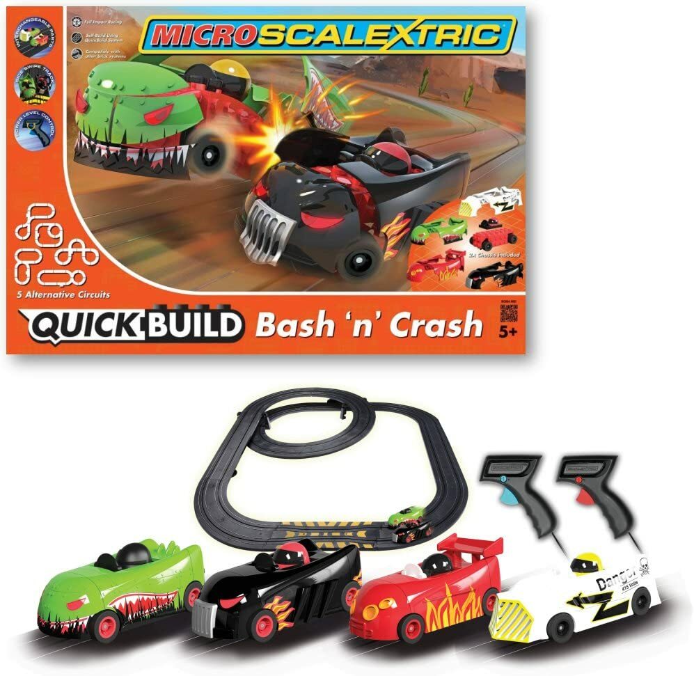 Micro Scalextric 1:64 Scale Quick Build Bash n Crash Race Set | eBay UK