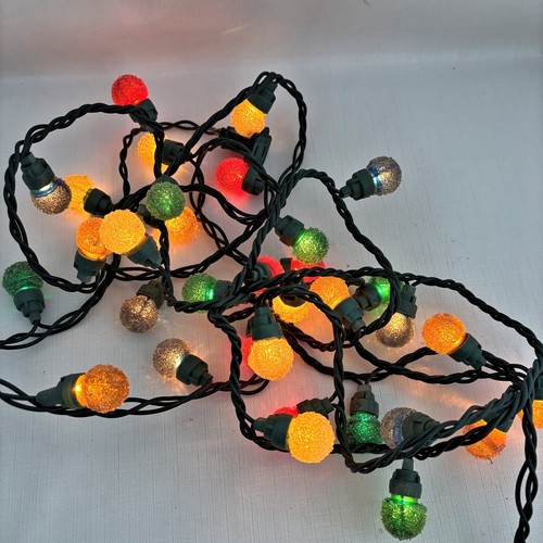 Vintage Christmas 35 String Lights Ting Shen TS 23 Ice Gumdrop Snowball ...
