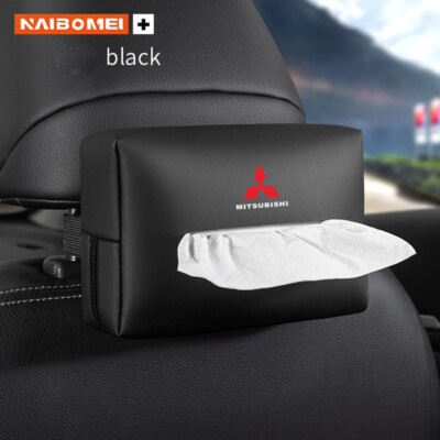 Leather Car Central Armrest Headrest Sun Visor Tissue Paper Box for ...
